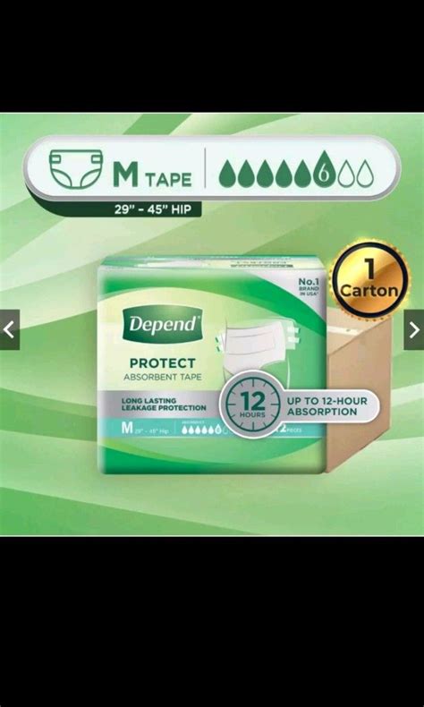 Depend Adult Care Protect Tape M 10 Packs Beauty And Personal Care Sanitary Hygiene On Carousell