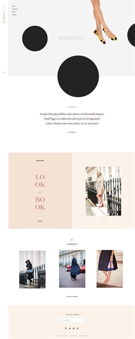 Clean And Modern Web Design Sleek Layout And Gorgeous Feminine Shapes Perfect For Fashion