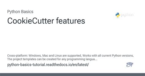 Cookiecutter Features Python Basics 25 1 0