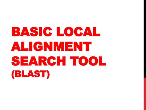 Ppt Basic Local Alignment Search Tool Blast Powerpoint Presentation