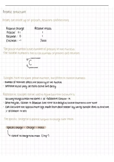 Summary Physics Aqa A Level Particles All You Need To Know Unit 1