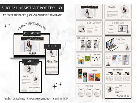 Virtual Assistant Portfolio Template Virtual Assistant Portfolio Virtual Assistant Templates