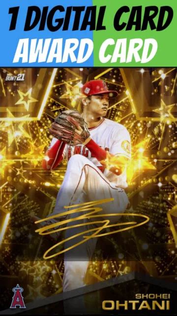 Award Card Star Studded Gold Signature Shohei Ohtani 2021 Topps Bunt