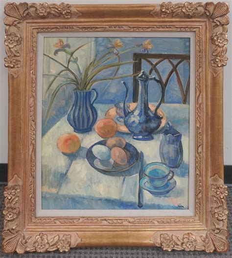Lot Deseau 20th 21st Century Tabletop Still Life Oil On Canvas