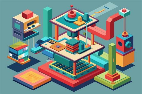 a computer and other objects are shown in this illustration a