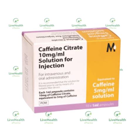 Caffein Citrate Injection Solution 10mg Ml