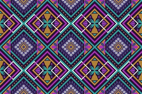Premium Vector Colorful Geometric Ethnic Seamless Pattern Design For Wallpaper Background