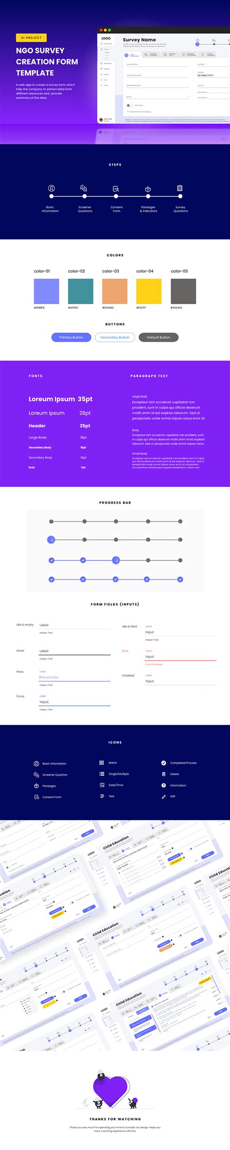 Ngo Survey Creation Form Template Behance