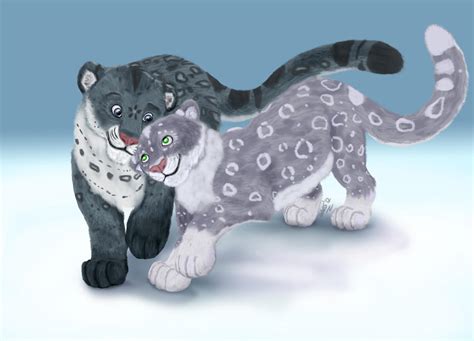 Snow Leopard Love Commission By Nala15 On Deviantart