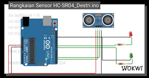 Rangkaian Sensor Hc Sr04o Wokwi Esp32 Stm32 Arduino Simulator