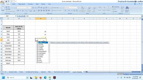 using count formula youtube