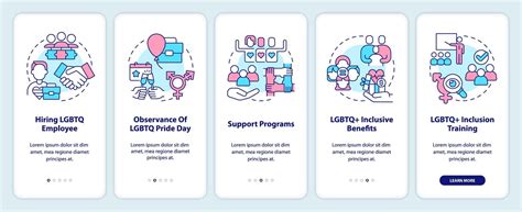 Premium Vector Creating Lgbtq Inclusive Workplace Onboarding Mobile App Screen