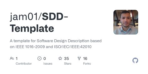 GitHub Jam SDD Template A Template For Software Design Description Based On IEEE