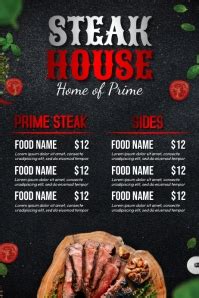 Steak Menu Layout Ads Template Postermywall