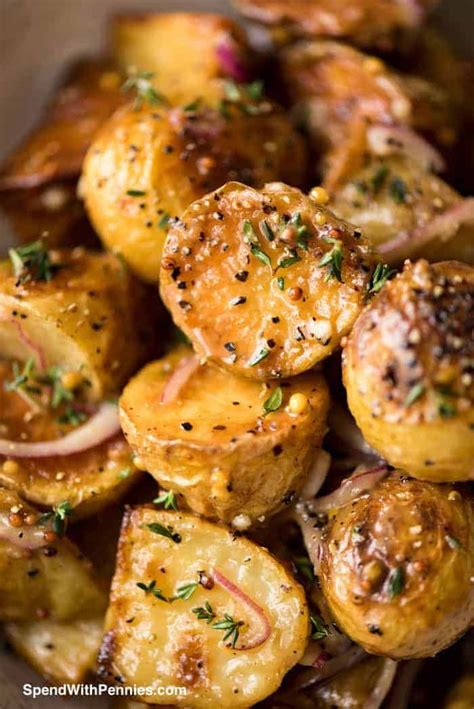 Warm Honey Mustard Roast Potato Salad Is A Terrific Alternative To