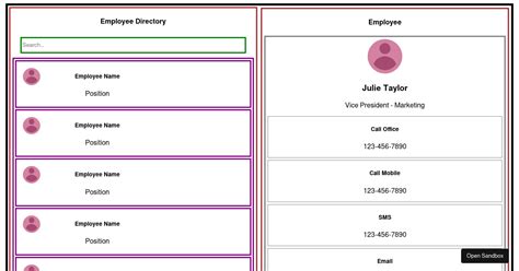 React Page Layout Codesandbox