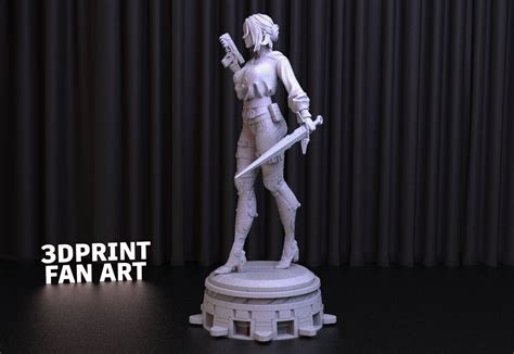 Ciri Cyberpunk 2077 3d Print Stl File For 3d Printing3d Digital File