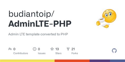 Github Budiantoipadminlte Php Admin Lte Template Converted To Php