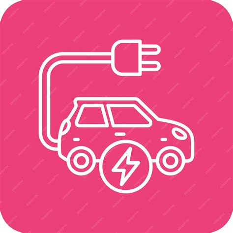 전기 자동차 아이콘 프리미엄 벡터