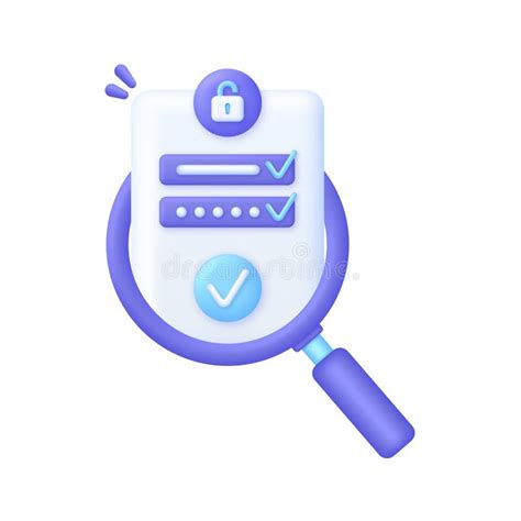 3d Correct Password And Magnifying Glass Personal Data Protection On The Internet Incorrect