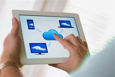 Cloud Computing Concept And Tablet Stock Photo Image Of Cloud Click