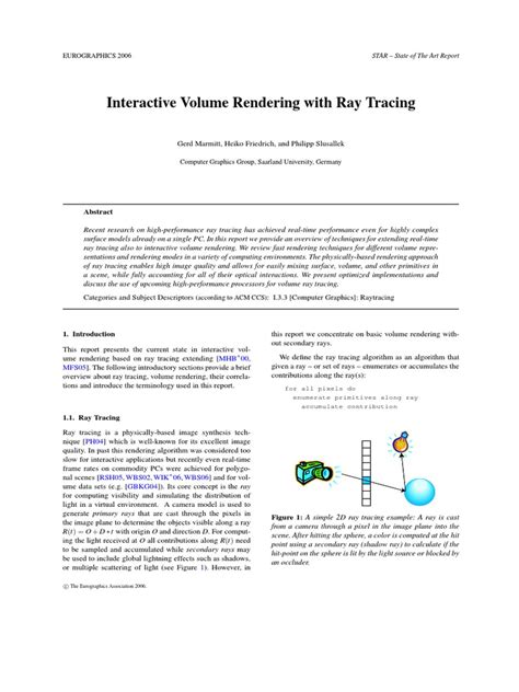interactive volume rendering with ray tracing pdf rendering