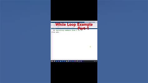 While Loop Example Matlabsproject Matlab Whileloop Coding Education Matlabtutorial Youtube