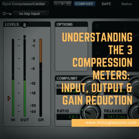 understanding the 3 compression meters input output and gain reduction
