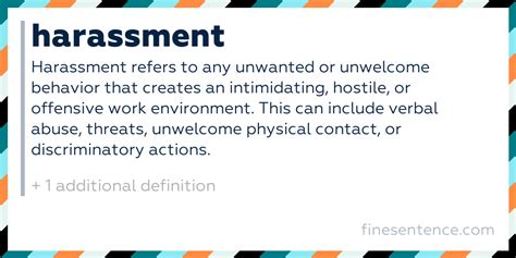 Harassment Definition Meaning And Examples In English