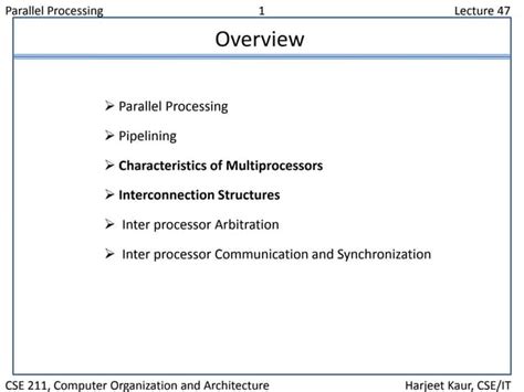 Lecture 1 Introduction To Parallel And Distributed Computing