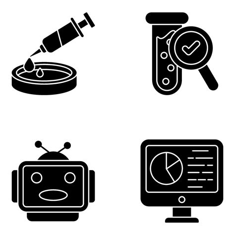 Pack Of Lab Equipment Solid Icons 25392988 Vector Art At Vecteezy