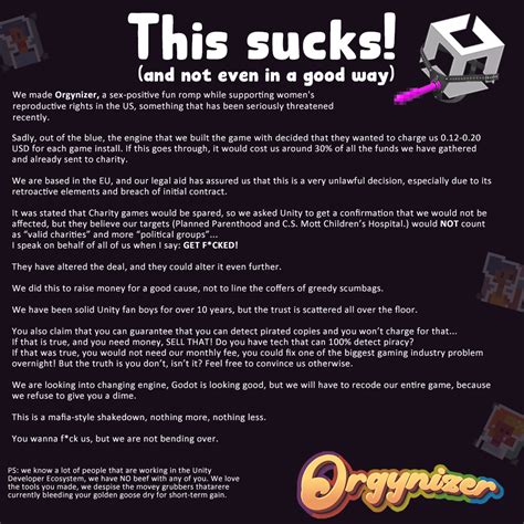 据称Unity曾告诉开发者儿童医院不能被计入慈善 游戏 cnBeta COM