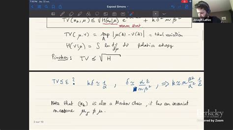 The Langevin Algorithm In The Non Smooth Log Concave Case Youtube