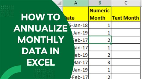 How To Annualize Monthly Data In Excel A Step By Step Guide Earn And Excel
