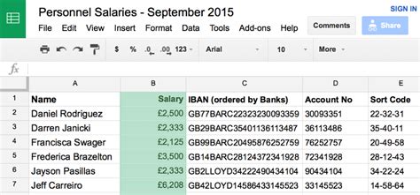 A Partial View Of A Leaked Honey Spreadsheet Containing Fake Payroll Download Scientific
