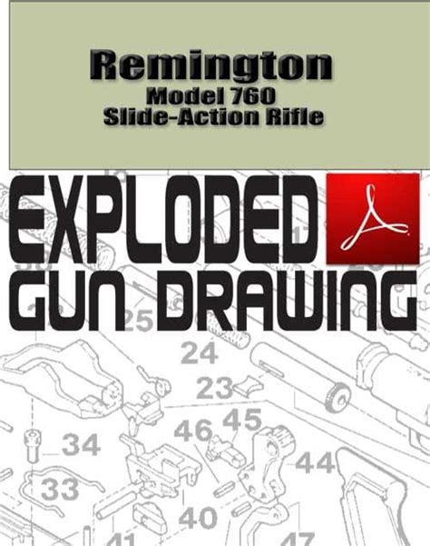 Remington Model 760 Slide Action Rifle Exploded Gun Drawing Download Gundigest Store