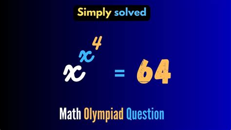 Math Olympiad Question A Nice Algebraic Question Equation Solving YouTube