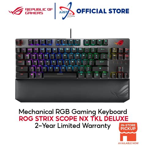 ASUS X801 Rog Strix Scope NX TKL Deluxe Gaming Keyboard Red Blue Brown Shopee Malaysia