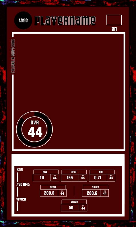 Player Statistics Card Behance