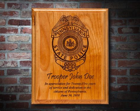 Police Appreciation Plaque Etsy