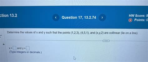 Solved Determine The Values Of X And Y Such That The Points Chegg