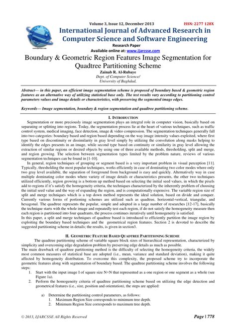 pdf boundary and geometric region features image segmentation for quadtree partitioning scheme