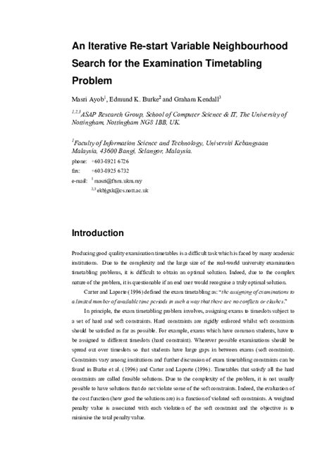 Pdf An Iterative Re Start Variable Neighbourhood Search For The