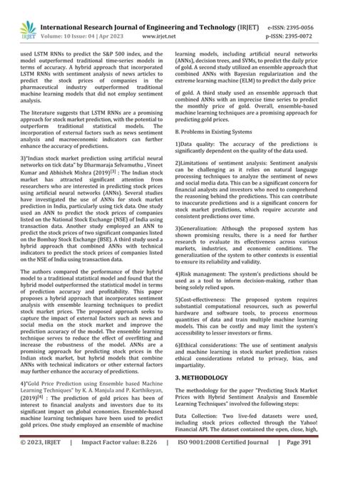 Predicting Stock Market Prices With Sentiment Analysis And Ensemble Learning Techniques A