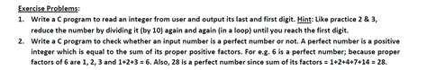 Solved Exercise Problems Write A C Program To Read An Chegg