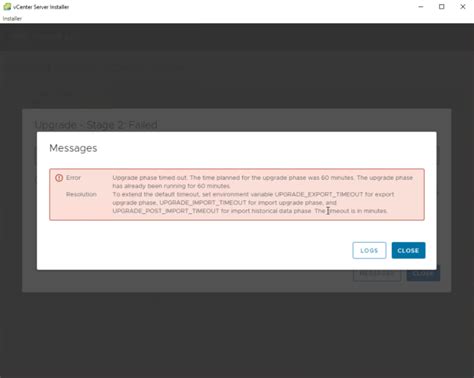 VMware Upgrade VCenter 7 0 3 To 8 0 Stucks At 39 Exporting VMware Analytics Service Data