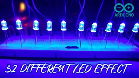 Led Chaser With 32 Effects Arduino Led Projects Youtube