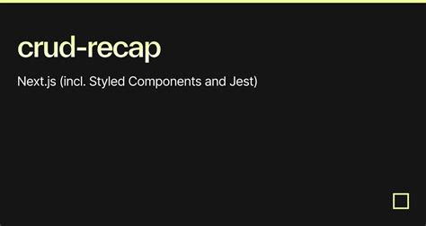 Neuefischeweb Exercises Crud Recap Codesandbox