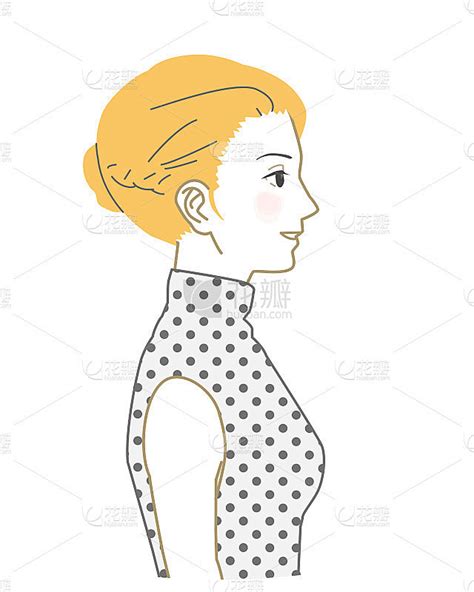 侧视图西方美女