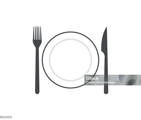 식기 선 아이콘입니다 저녁 식사 기구 테이블 설정 레스토랑 컨셉 벡터 일러스트레이션은 음식 주방 장비 케이터링 과 같은 주제에 사용할 수 있습니다 0명에 대한 스톡 벡터